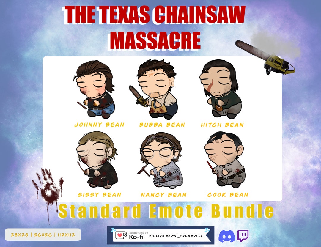 TCM Family Bean Emote Bundle Texas Chainsaw Massacre Emote Twitch Emote ...