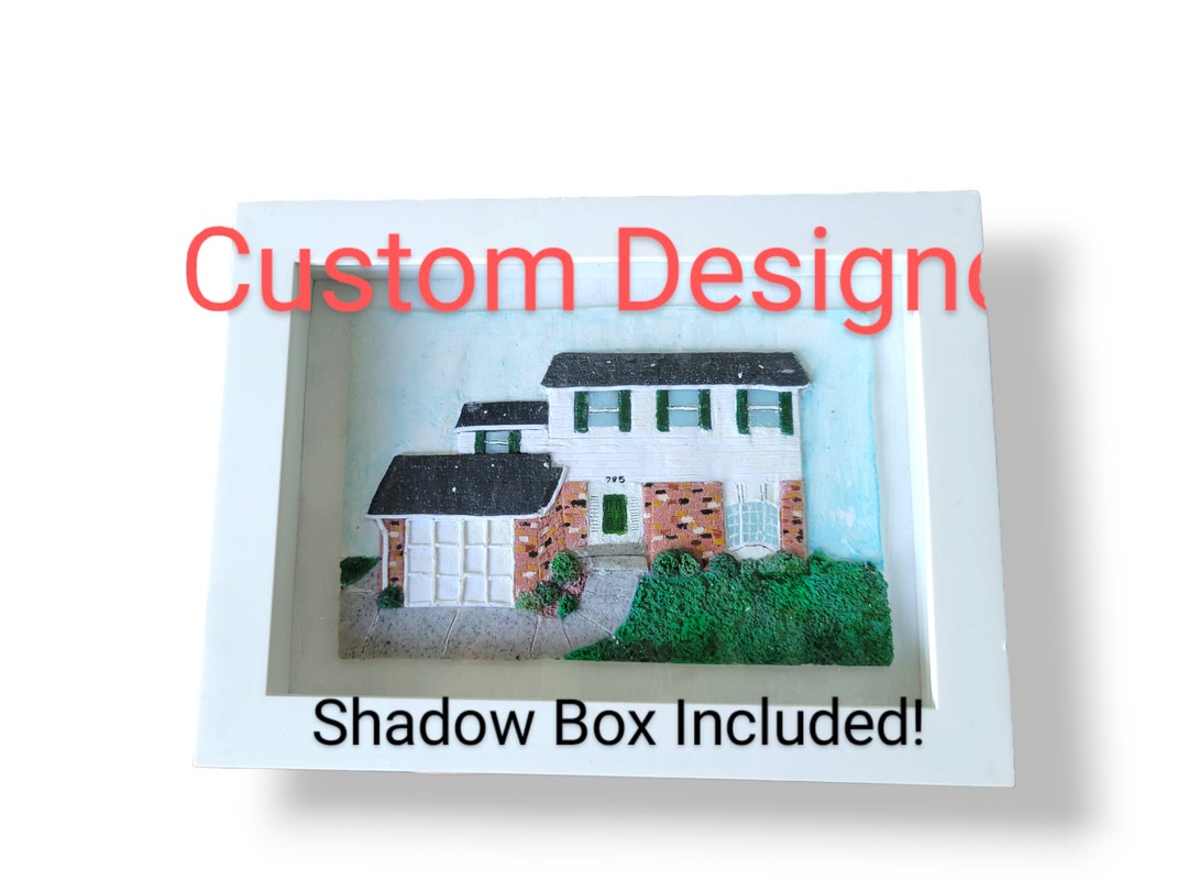 Custom Designed Home Replica - Shadow Box - Etsy