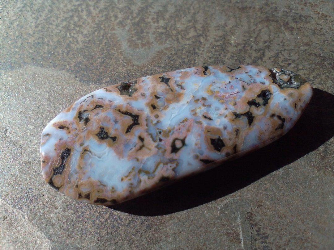 MADAGASCAR OCEAN JASPER Polished Smooth, Translucent Milky White W ...