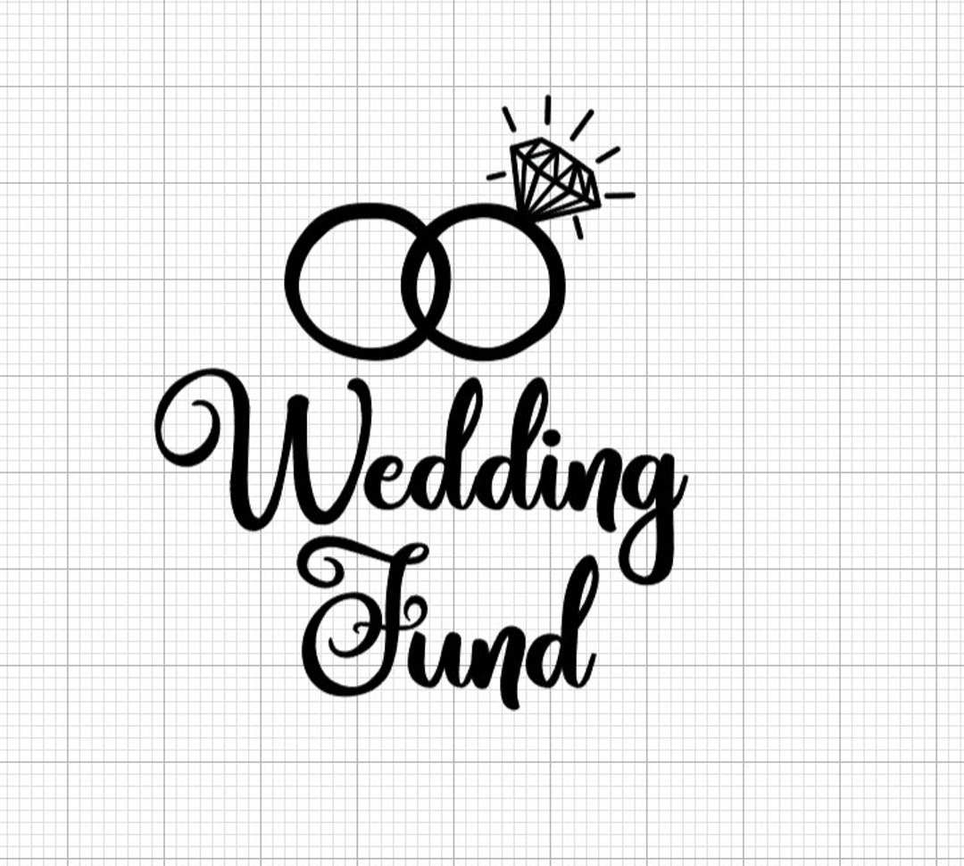 Wedding Fund Sticker - Sticker, Label, Decal for Money Jar - Wedding ...