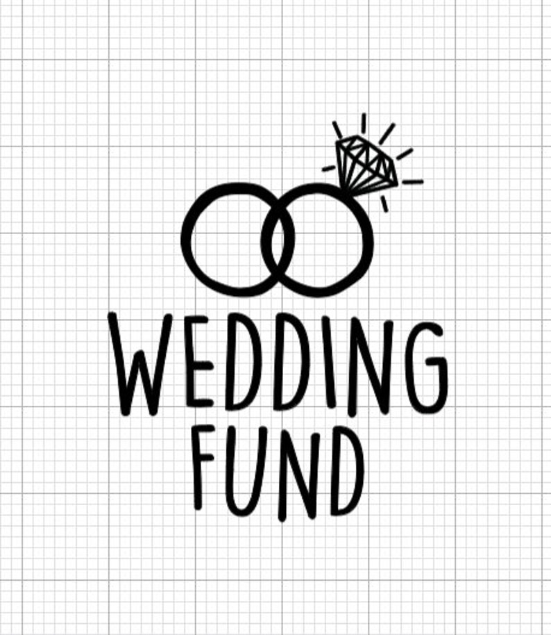 Wedding Fund Sticker - Sticker, Label, Decal for Money Jar - Wedding ...