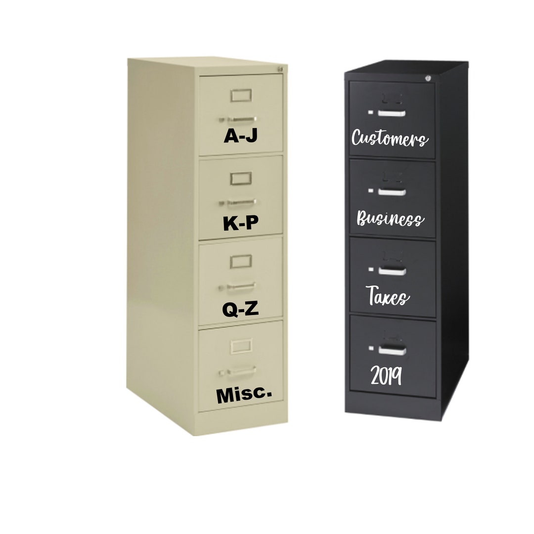Custom File Cabinet Labels // Office Labels // File Cabinet Decals ...