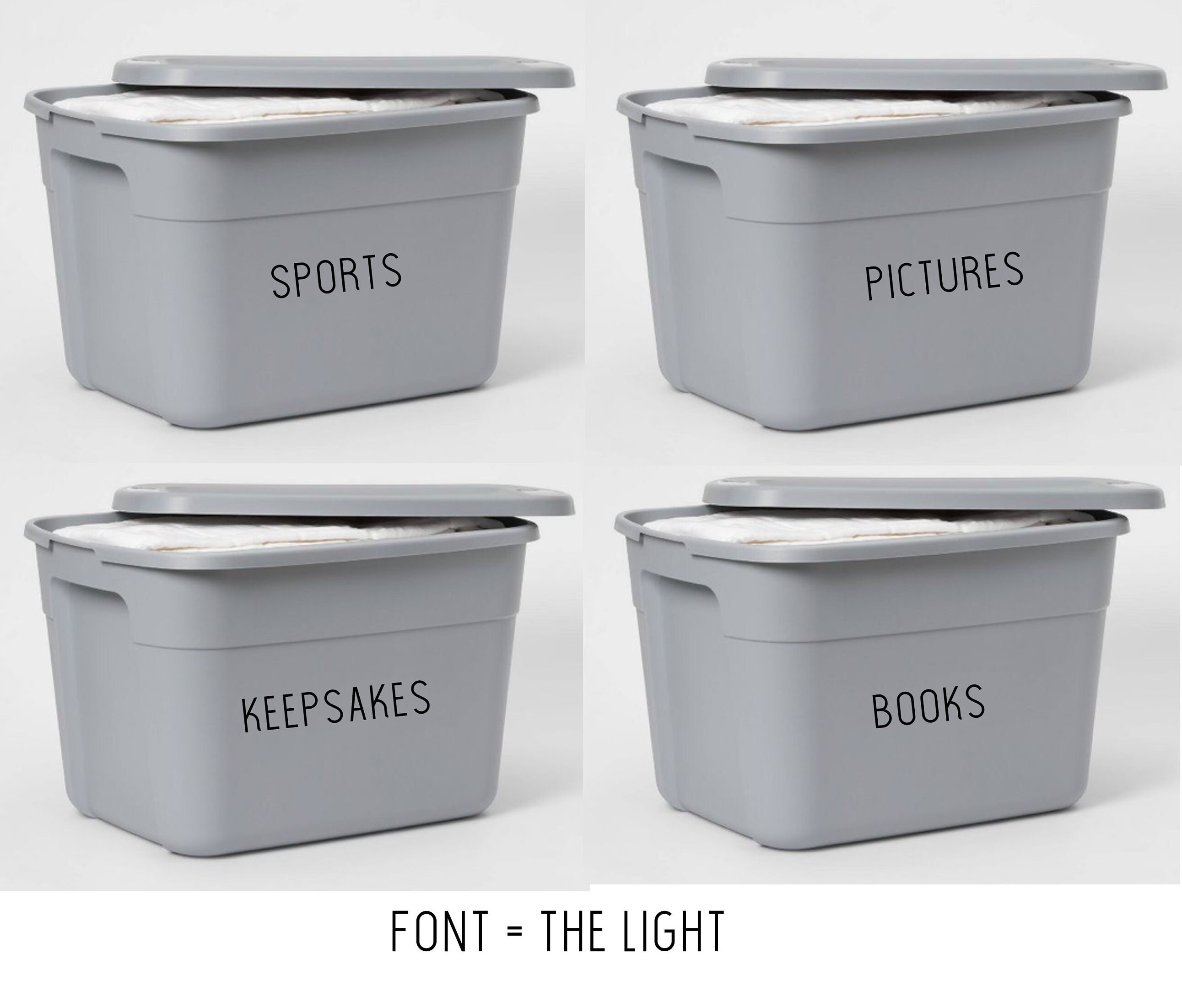 Custom Tub Labels FREE SHIPPING in US. Custom Organizing | Etsy