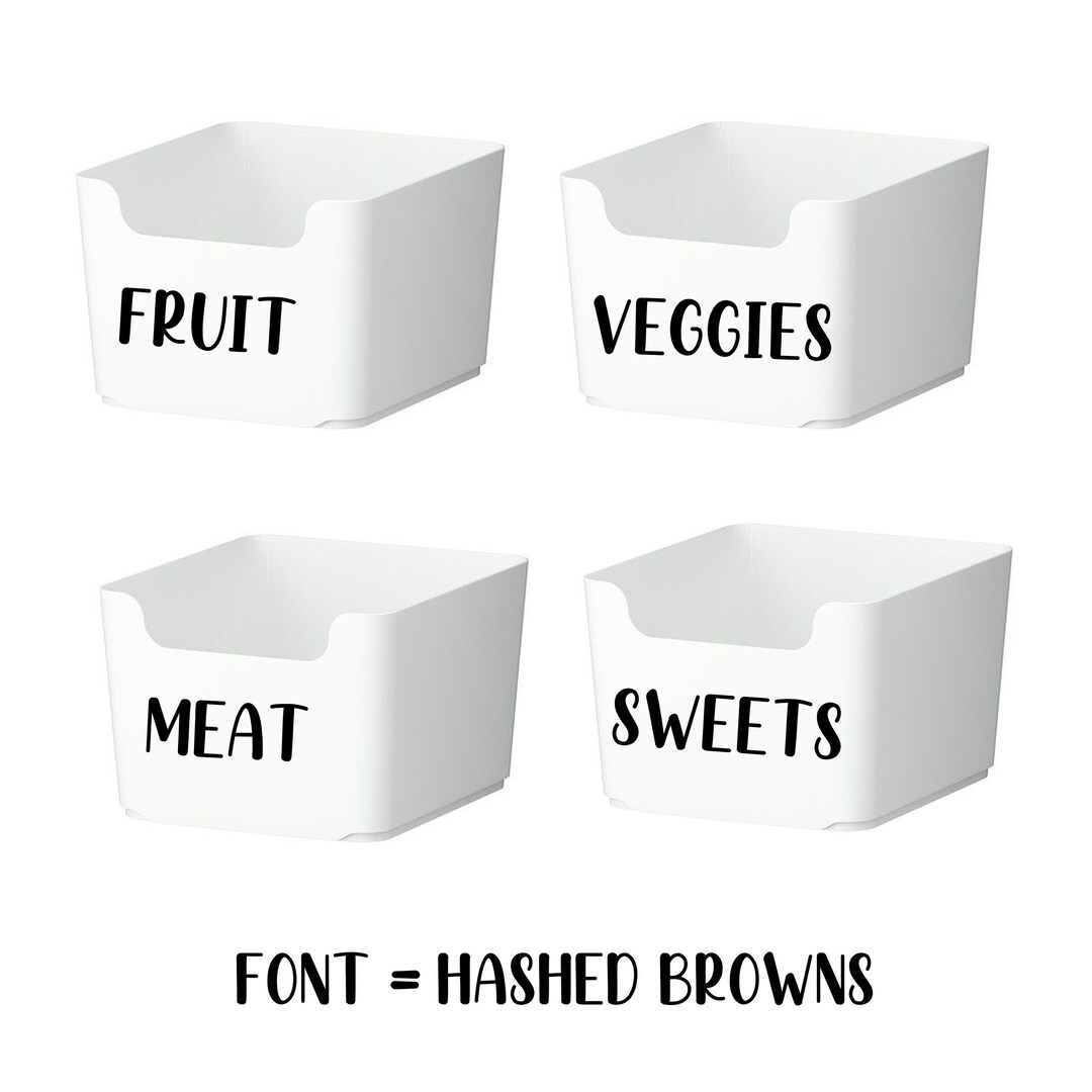Food Bin Label Sets - FREE SHIPPING in US. // Custom Food Container ...