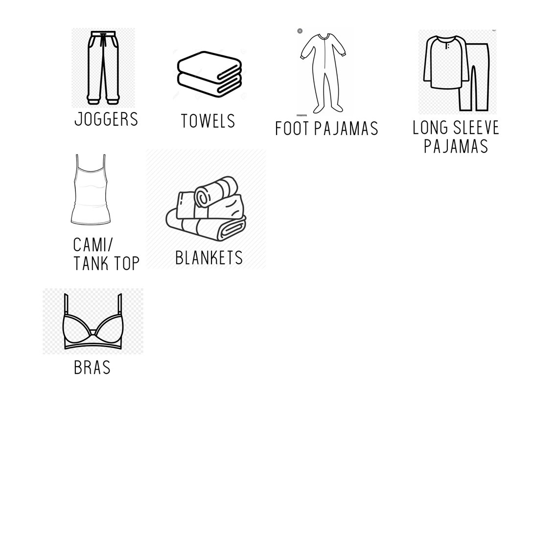 Custom Iron on Clothes Bin Labels // Iron Cloth Bin Labels // | Etsy