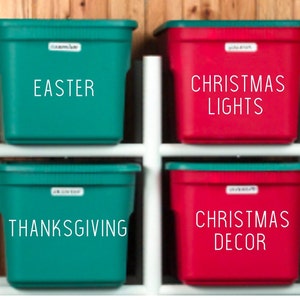 Custom Storage Bin Labels - Custom Organizing Stickers - Storage Tub ...