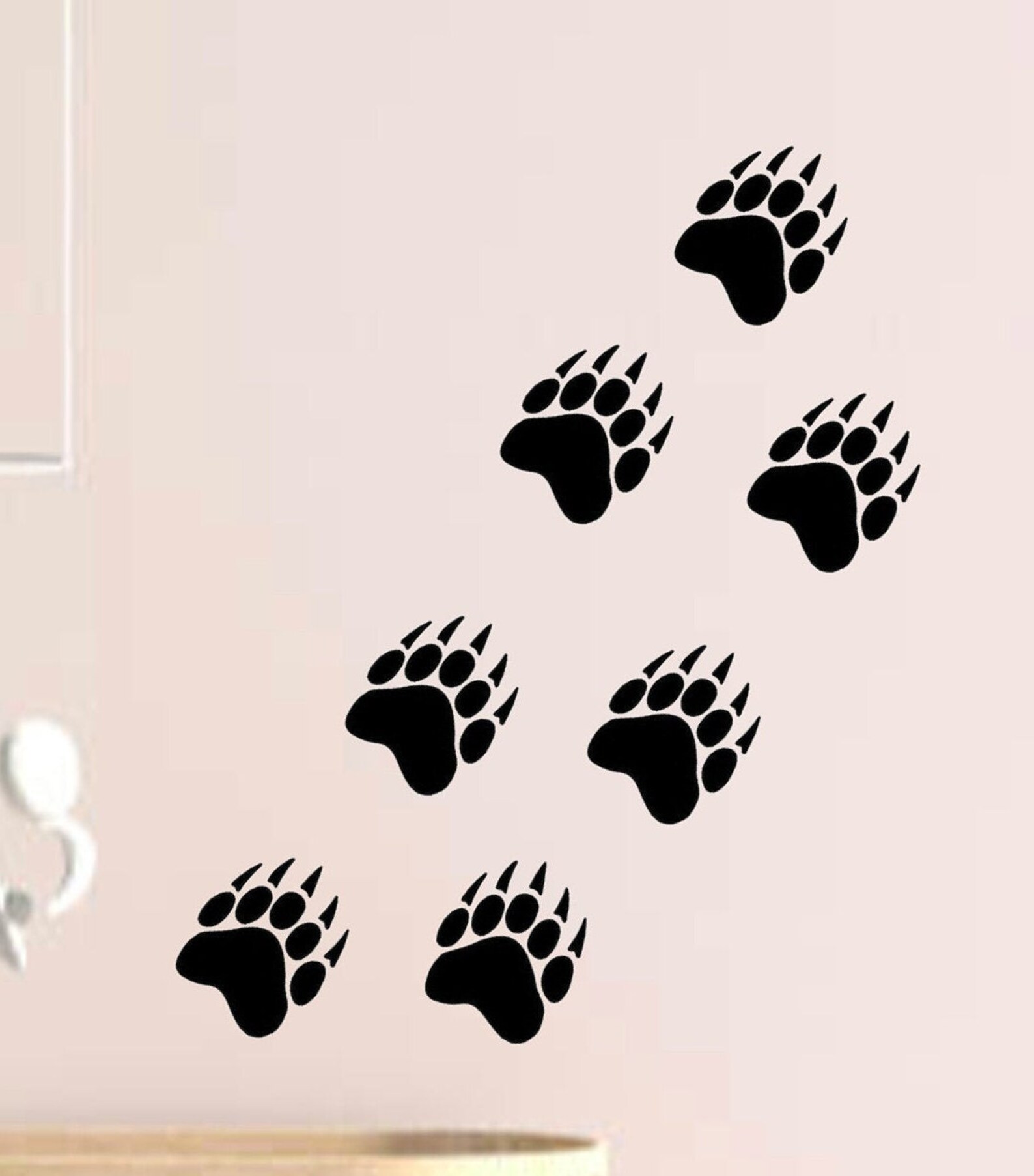 Bear Track Stickers 6 Stickers FREE SHIPPING in US Bear | Etsy