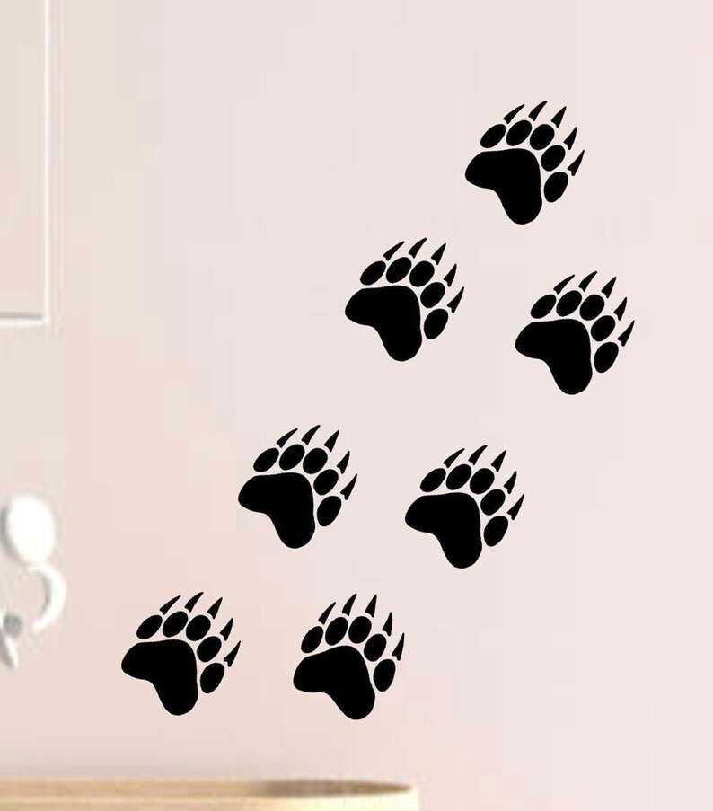 Bear Track Stickers 6 Stickers FREE SHIPPING in US Bear - Etsy