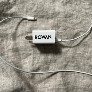 Custom Charger Label - Personalized Charger Label - Name Decal // Phone ...