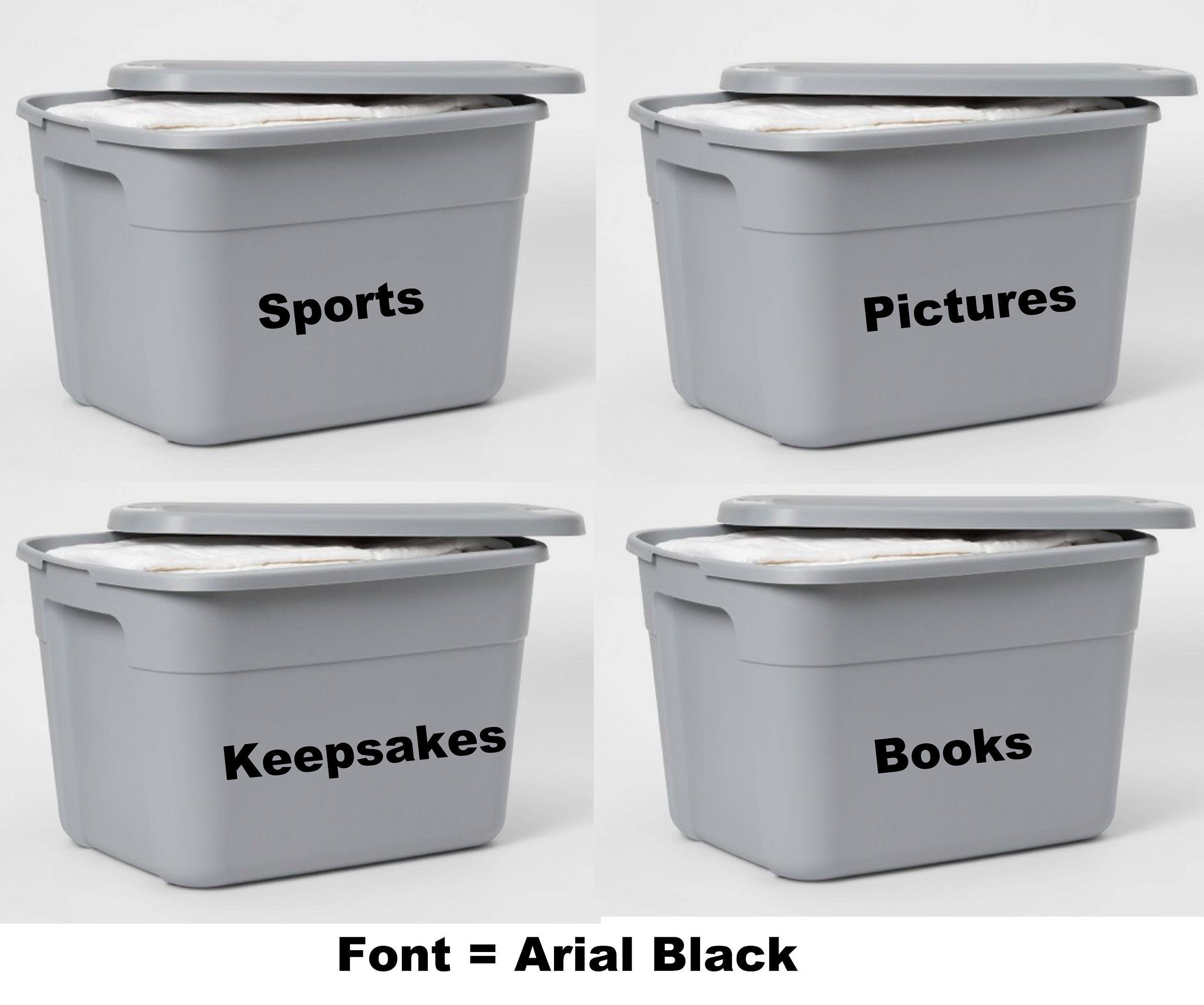 Custom Tub Labels FREE SHIPPING in US. Custom Organizing | Etsy