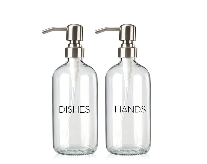 Hand Soap Dish Soap Labels -vinyl Decal Sticker Cute Kitchen-hny - Etsy