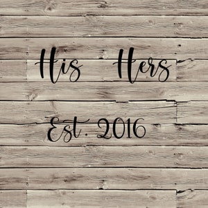 His and Hers Stickers Set - FREE SHIPPING in US. - His and Her Wedding ...