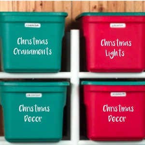 Custom Storage Bin Labels - Custom Organizing Stickers - Storage Tub ...