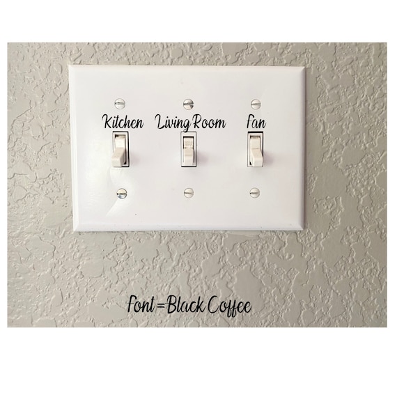 Custom Light Switch Labels // Light Switch Stickers // Light | Etsy
