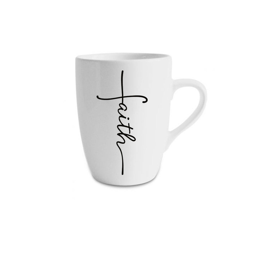 Faith Cross Sticker - Sticker, Label, Decal for Mug, Water Bottle ...