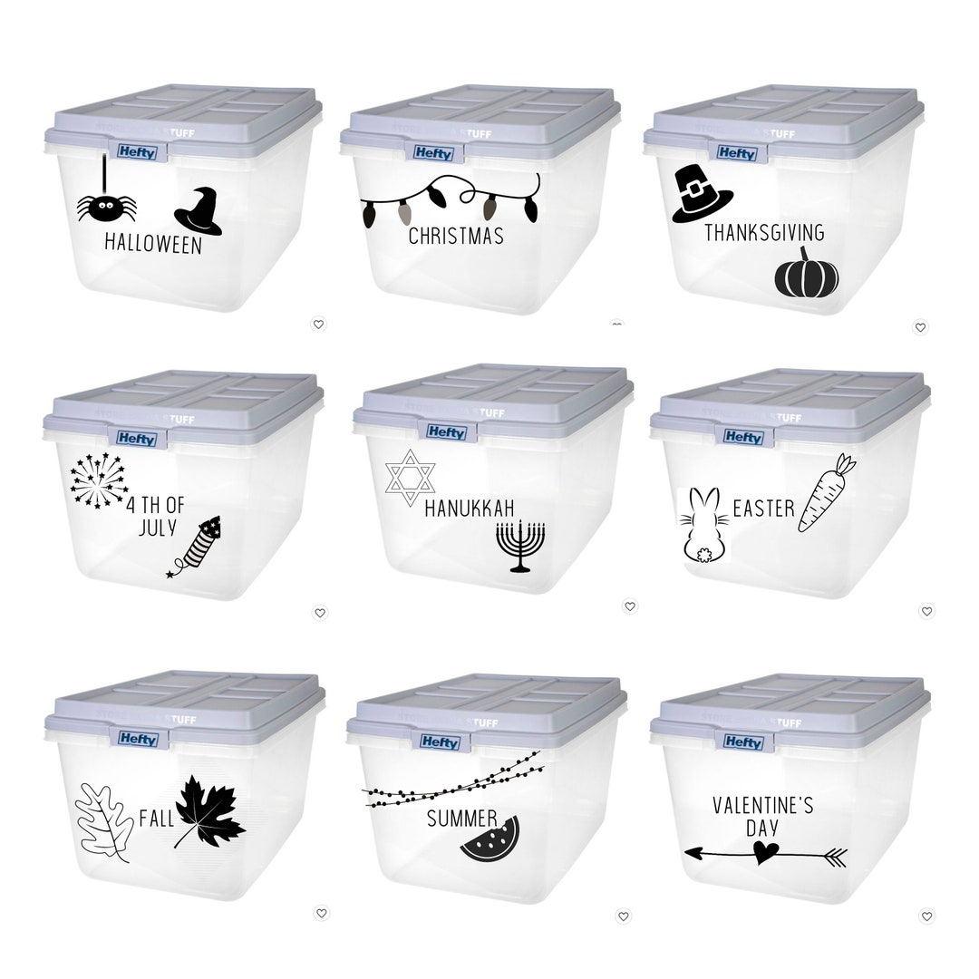Custom Storage Tub Labels With Pictures & Words // Picture Labels for ...