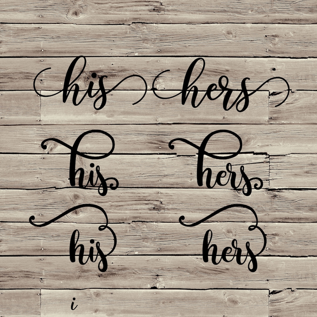 His and Hers Stickers Set // His and Her Wedding Decals // His and Her ...