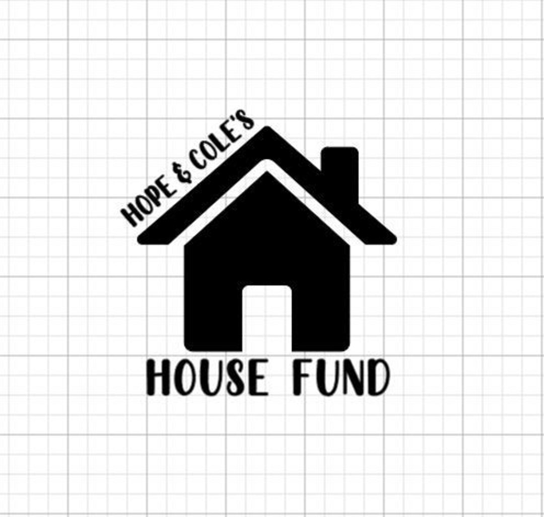 Personalized House Fund Sticker - Sticker, Label, Decal for Money Jar ...