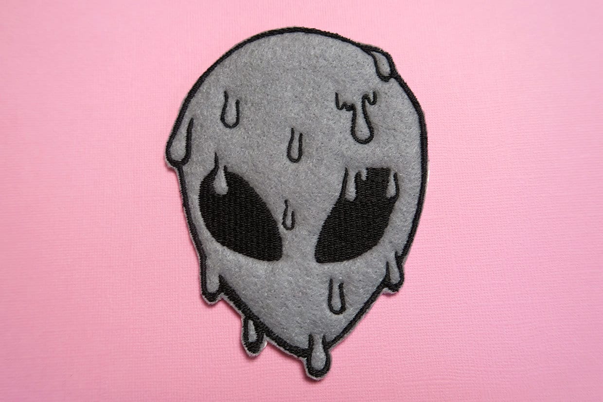 Trippy Drippy Alien Iron-on Patch | Etsy