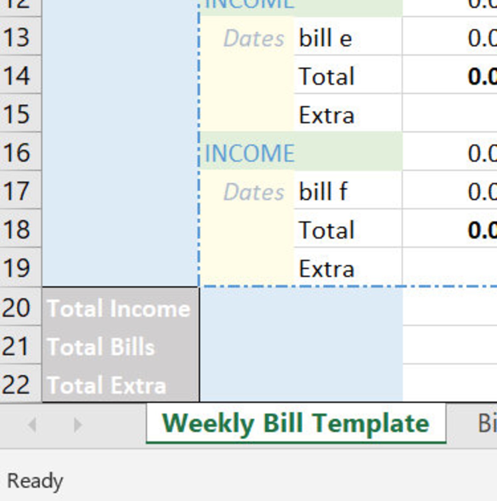 Bill Tracker and Income Organizer Spreadsheet - Etsy