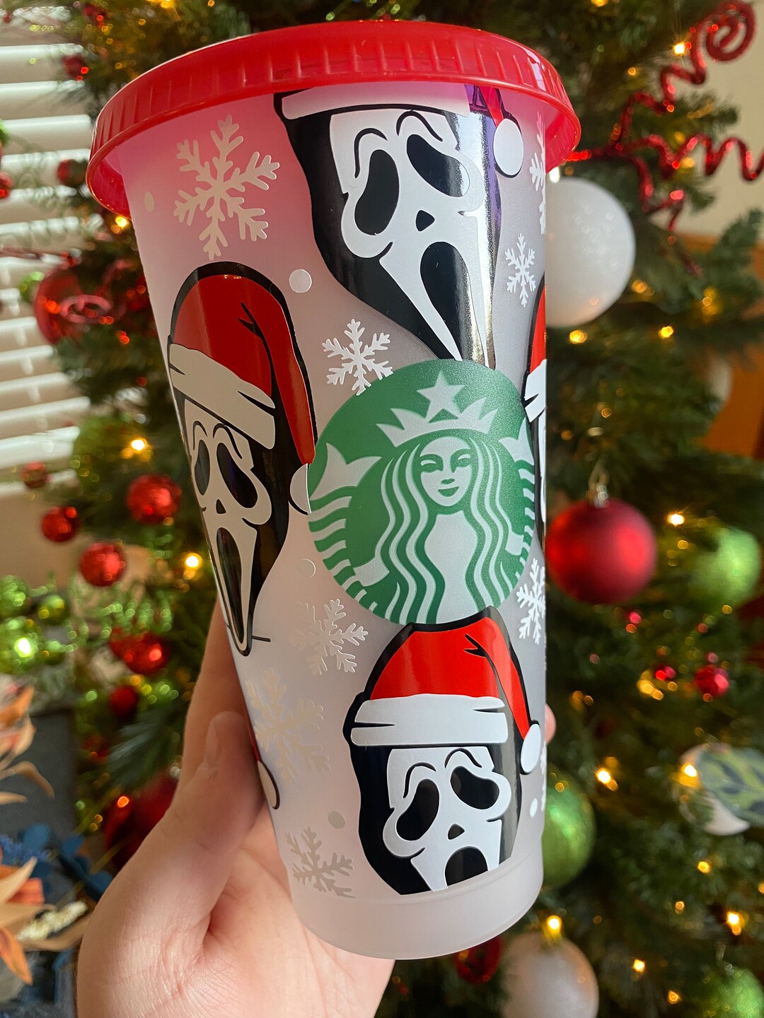 Ghostface Christmas Reusable Cup - Etsy