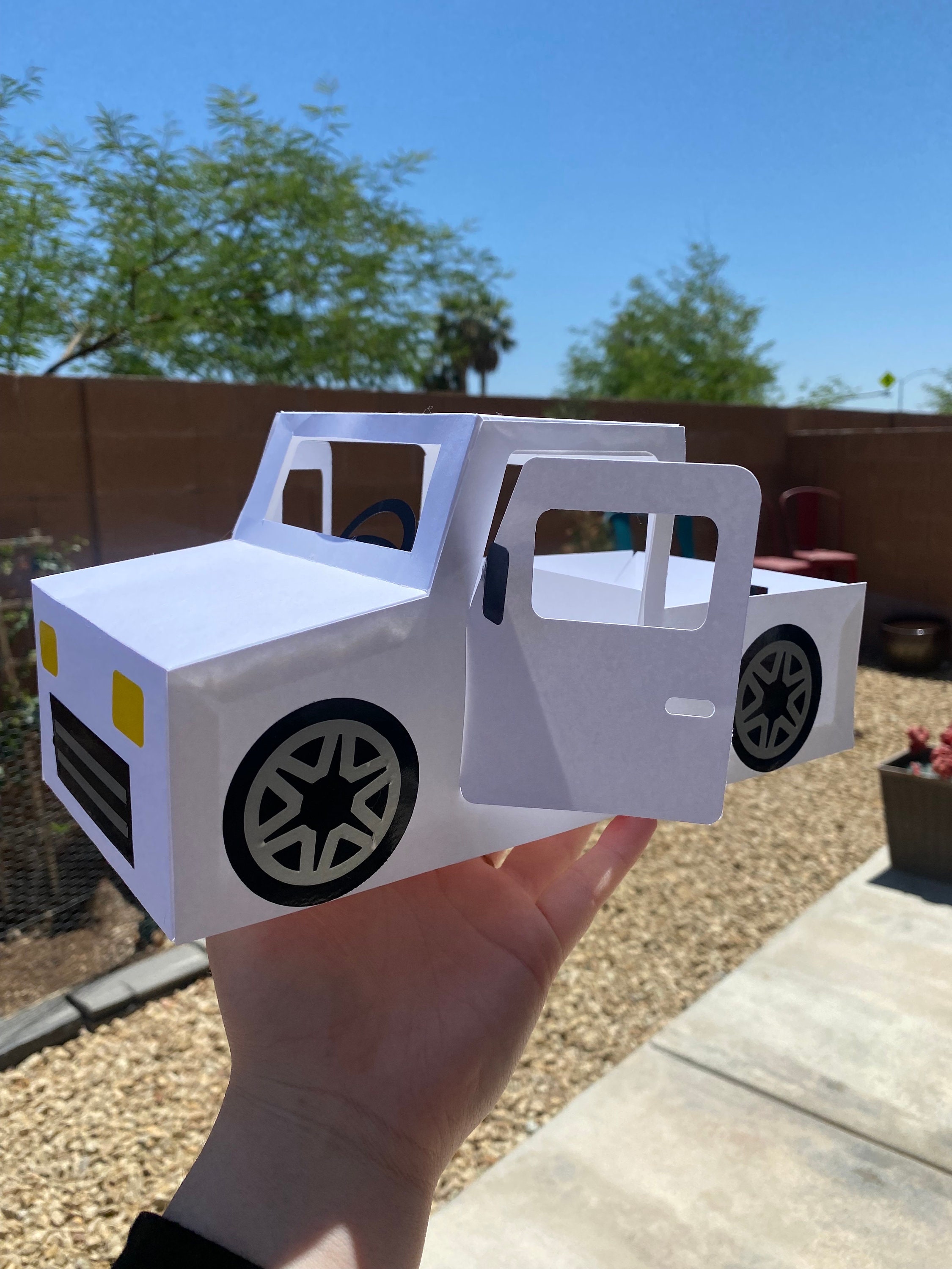 Paper Truck Gift Box (assembled) - Etsy