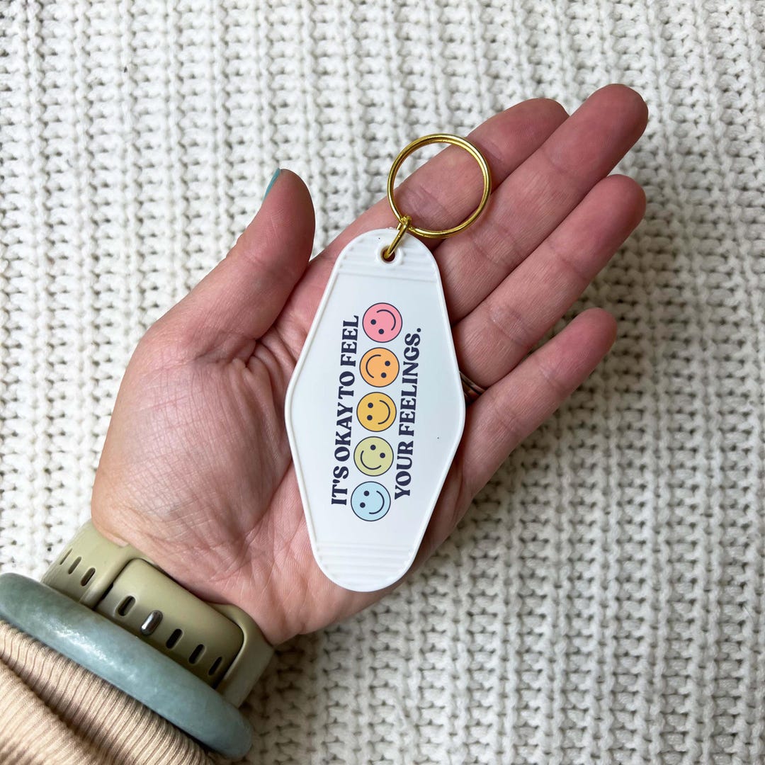 Its Okay to Feel Your Feelings Keychain | Vintage Inspired | Retro ...