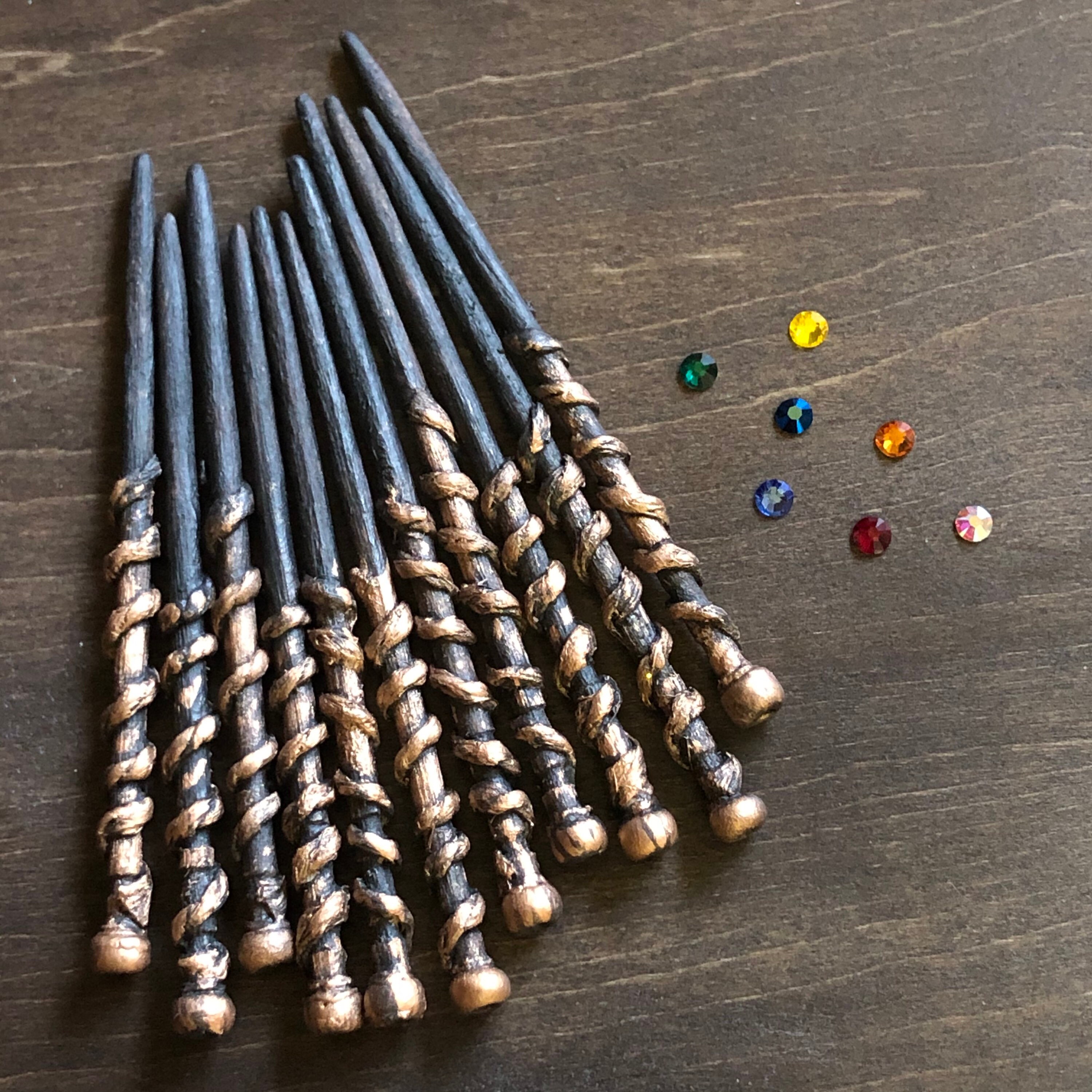 Miniature Magic Wand Wooden Wizard / Witch Wand With - Etsy