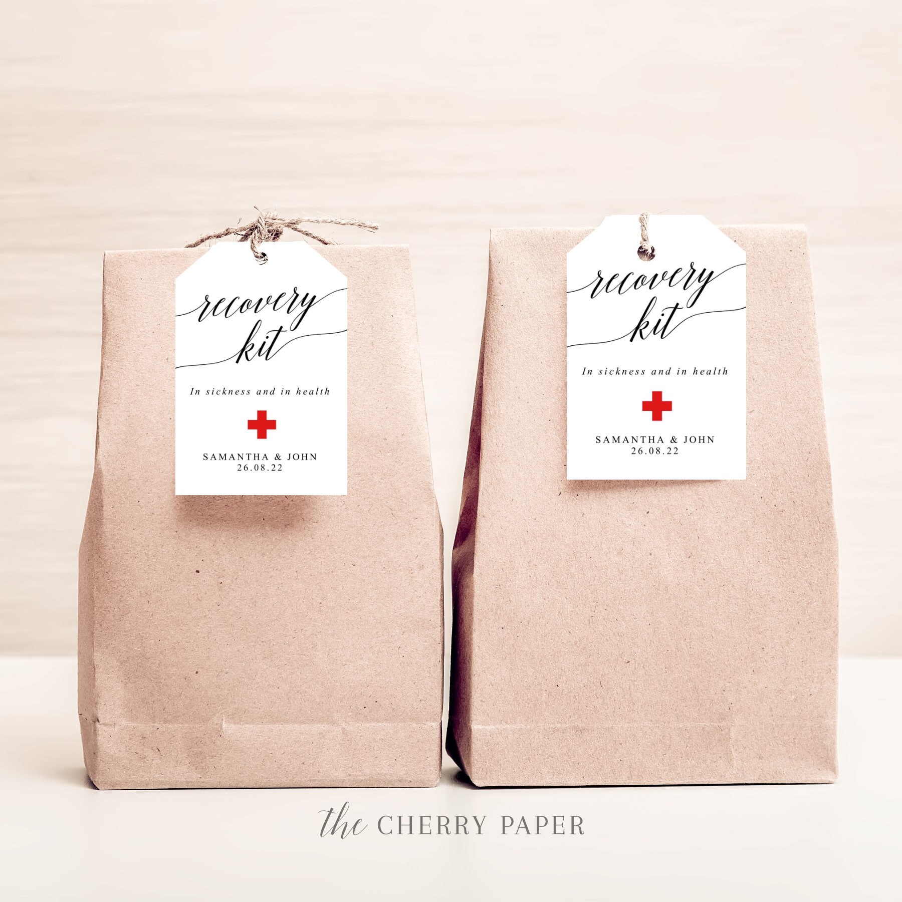 Editable Recovery Kit Tags Wedding Hangover Kit Tag Template | Etsy