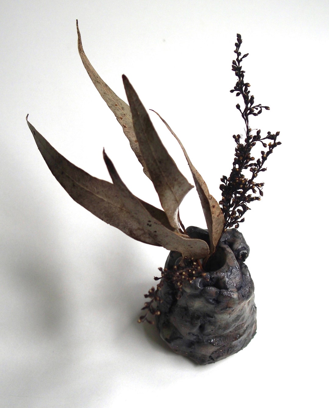 Mini Rock Vase, Slate Like Rock Formation, Dark Stoneware - Etsy