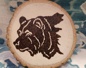 Bear wood burning | Etsy