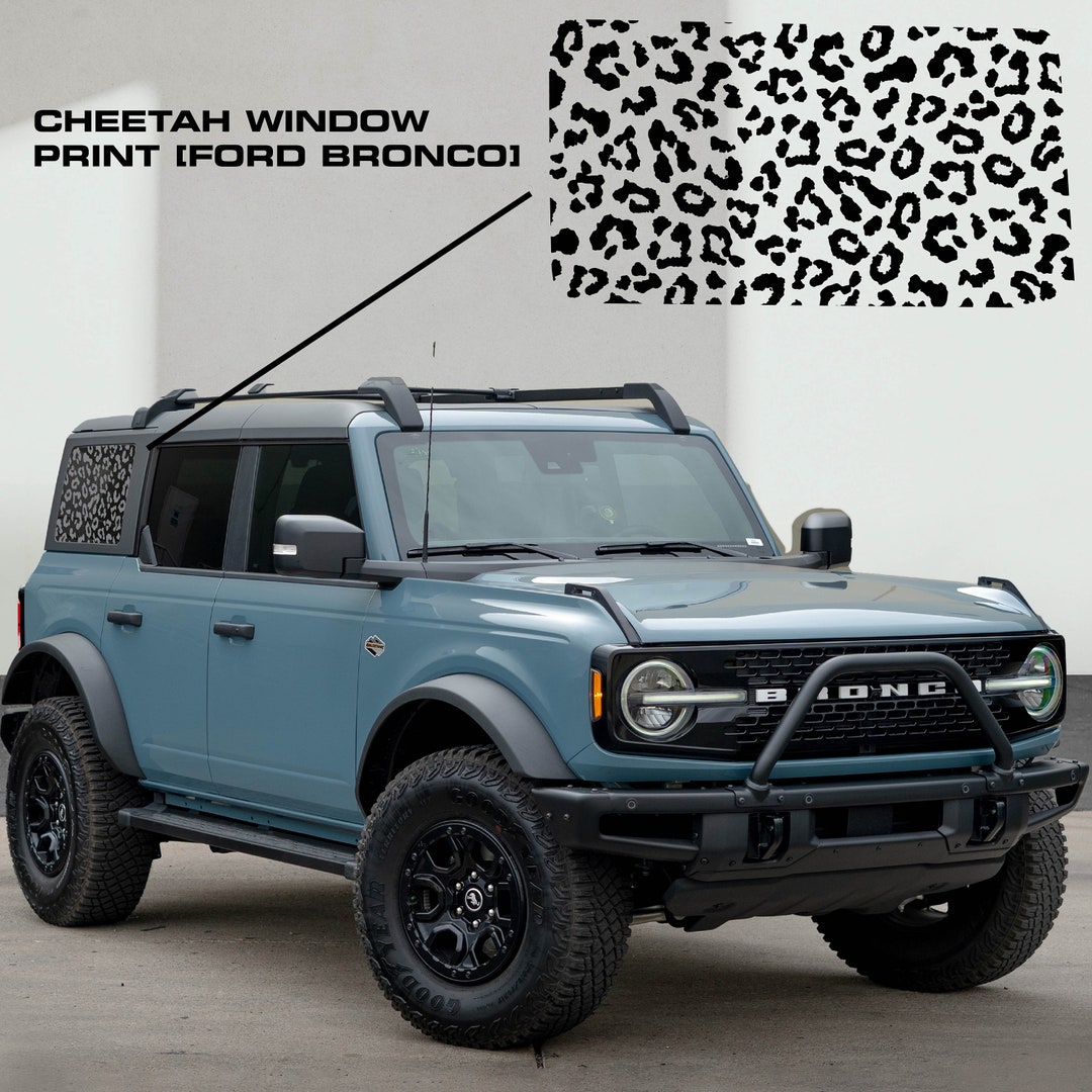 Ford Bronco Rear Quarter Window Decal Ford Bronco Cheetah Ford Bronco ...