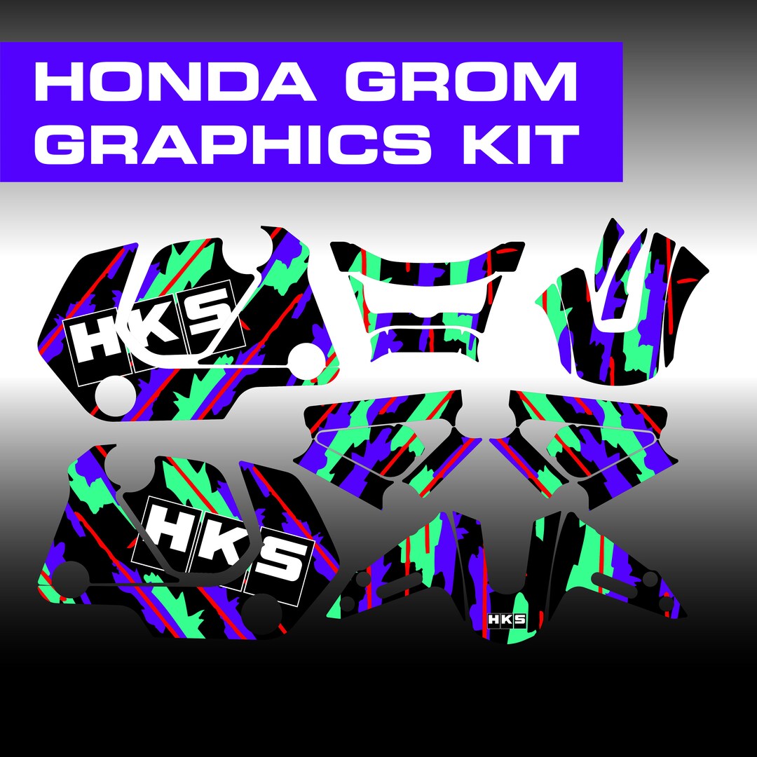 Honda HKS Grom Replica || Honda Grom Graphics || Honda Grom HKS ...