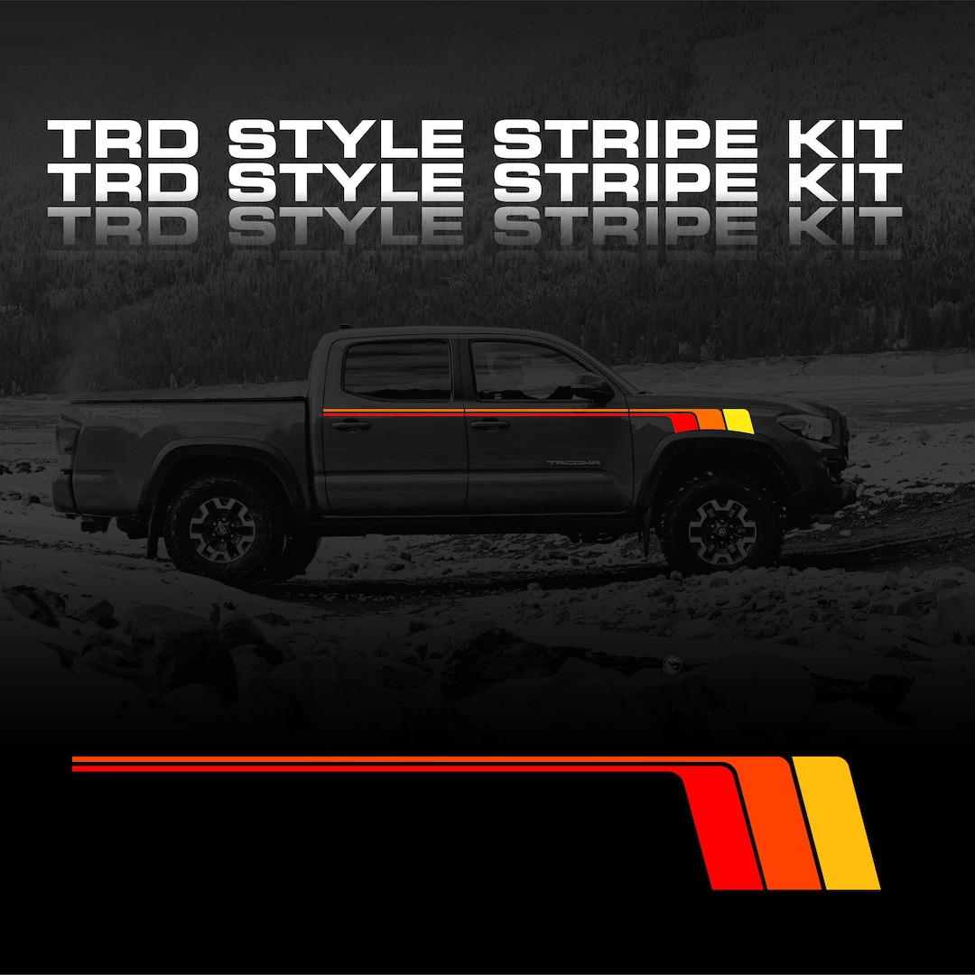 TRD Style Racing Stripes || Toyota Racing || Baja Stripes || Universal ...