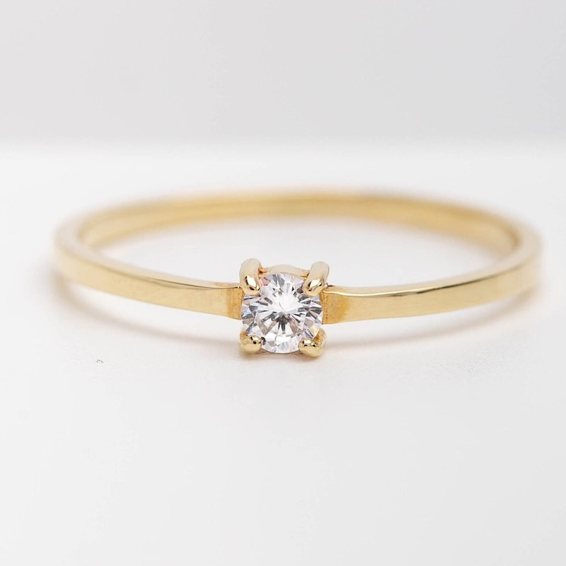 Simple Diamond Ring - Etsy