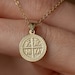 14K Solid Gold Christian Coin Necklace - Constantine Religious ...