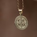 14K Solid Gold Christian Coin Necklace - Constantine Religious ...