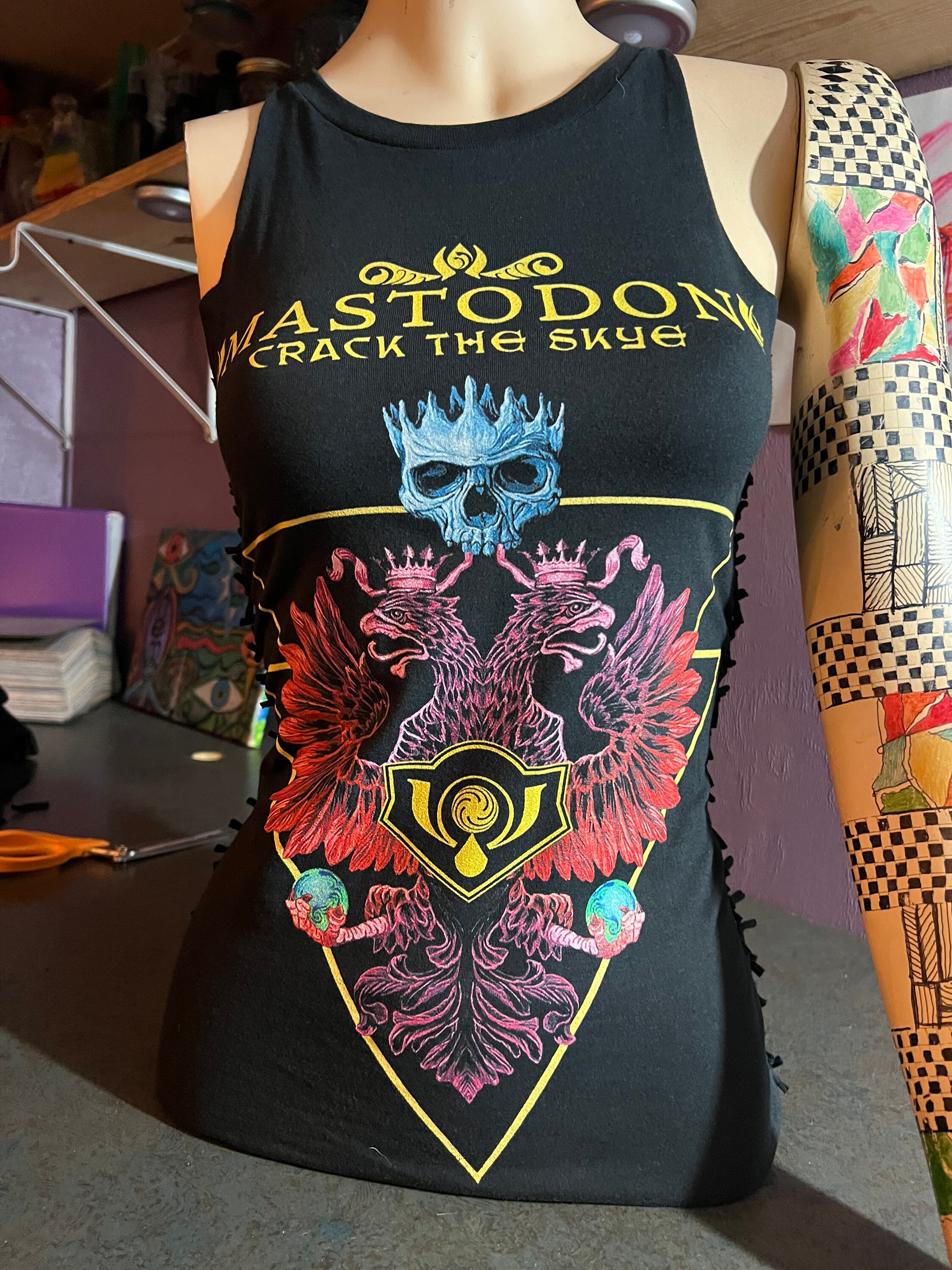 Mastodon / Crack the Skye / Exposed Back Shredded Tank / Ladies Small ...