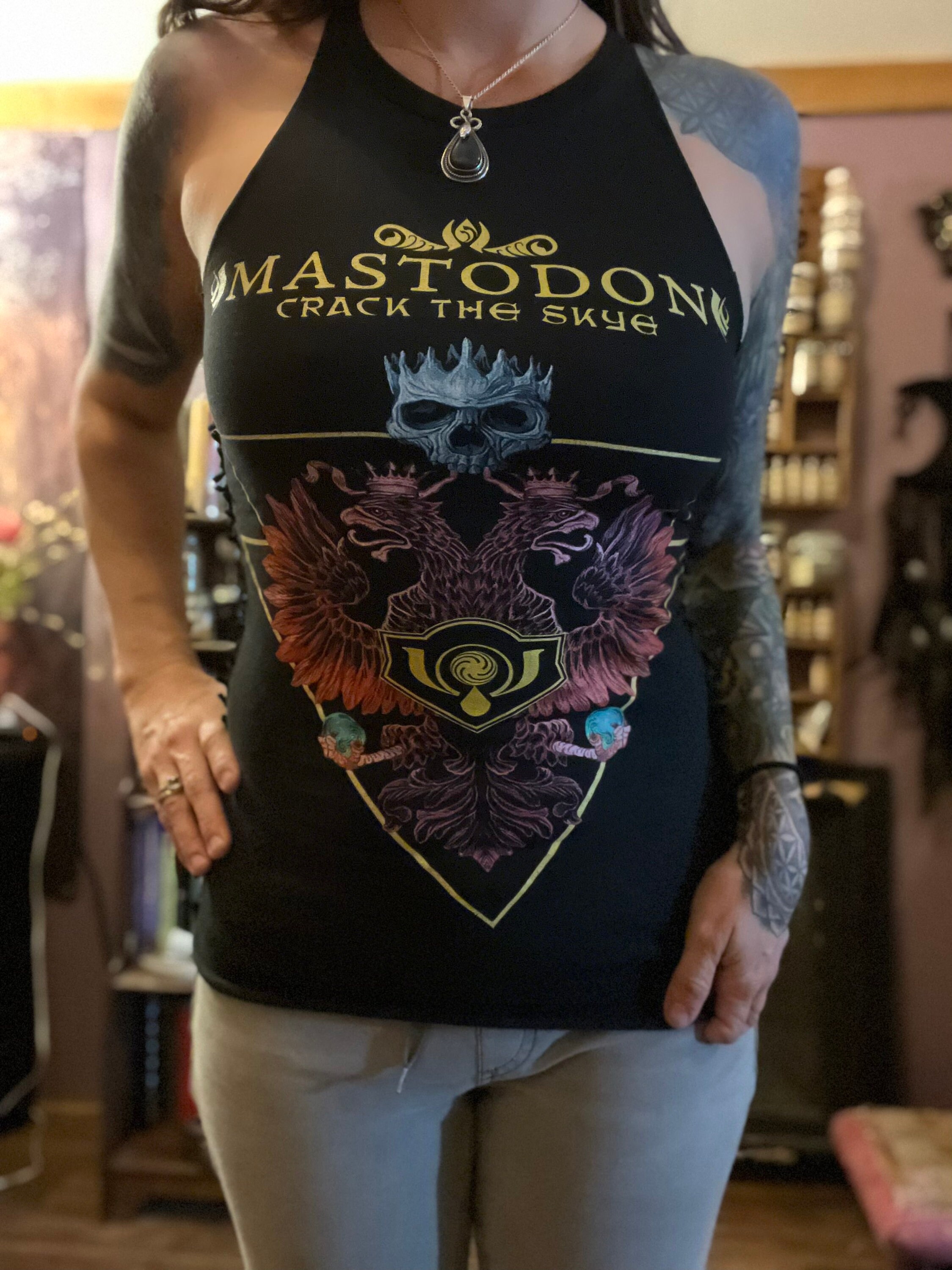Mastodon / Crack the Skye / Exposed Back Shredded Tank / Ladies Small ...