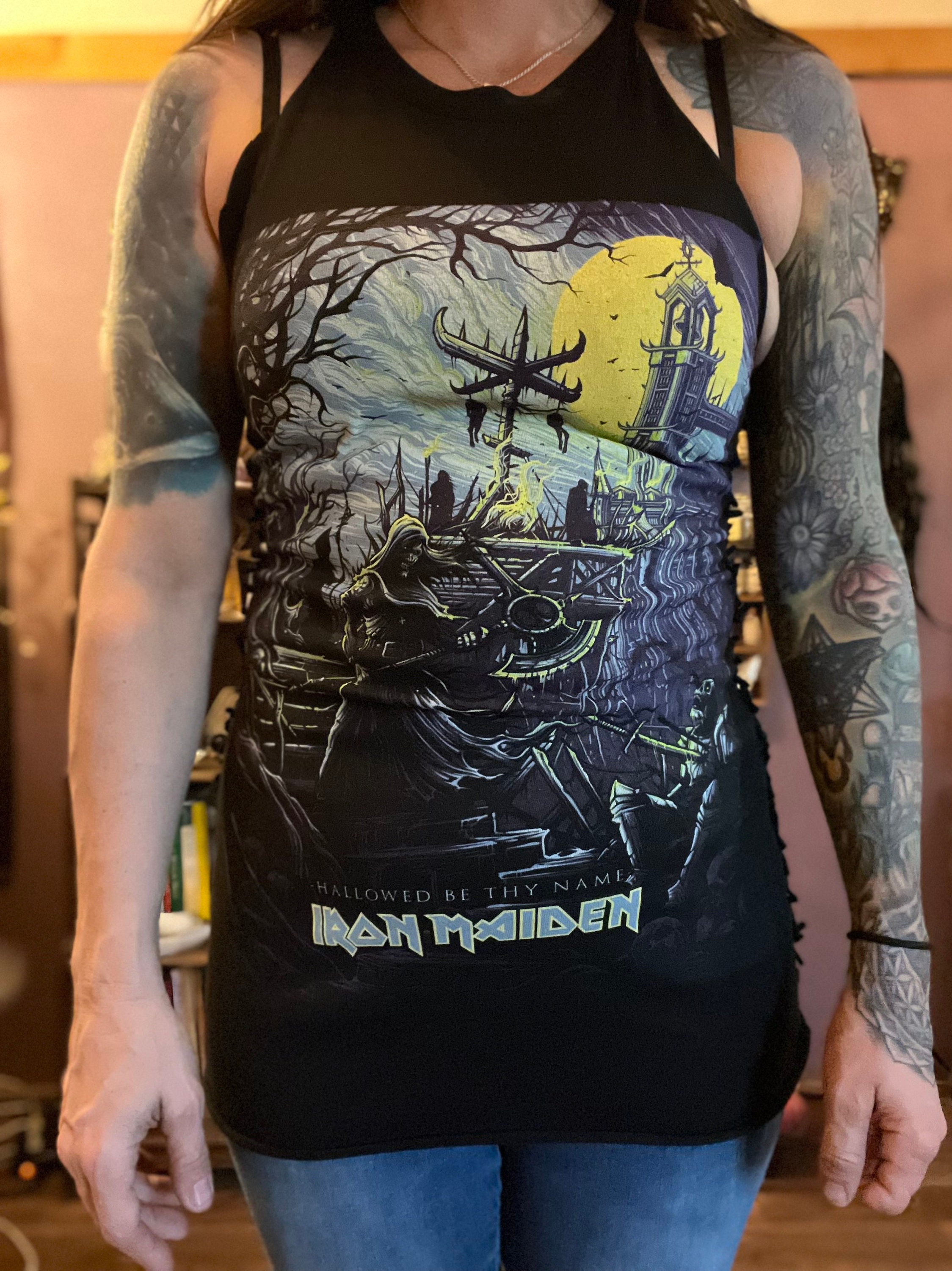 Iron Maiden Hallowed Be Thy Name / Super Shredded / Metalhead Tank ...