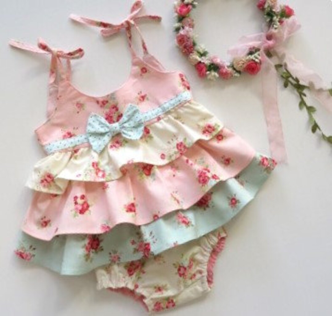 Girls Clothes, Girls Pretty Top and Pants Set, Toddler Frilled Top and ...