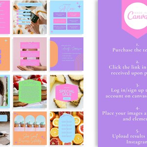 50 Bright Neon Colorful Instagram Post Templates | Engagement Boost ...