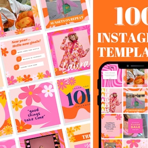 100 Colorful Instagram Post Templates | Groovy |engagement Boost Posts ...