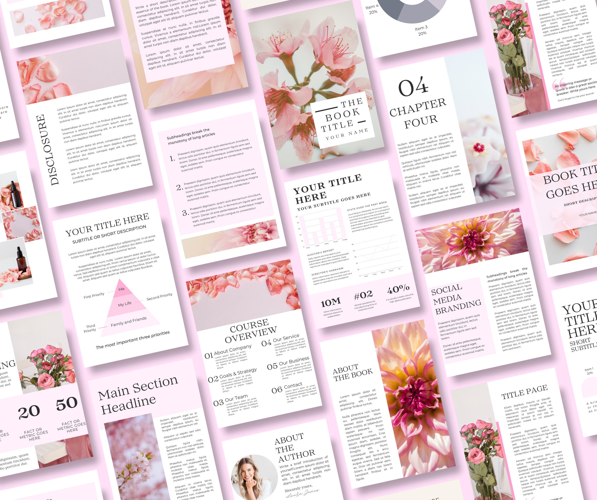 Ebook & Workbook Canva Template | Pink Shades | Lead Magnet | Course ...