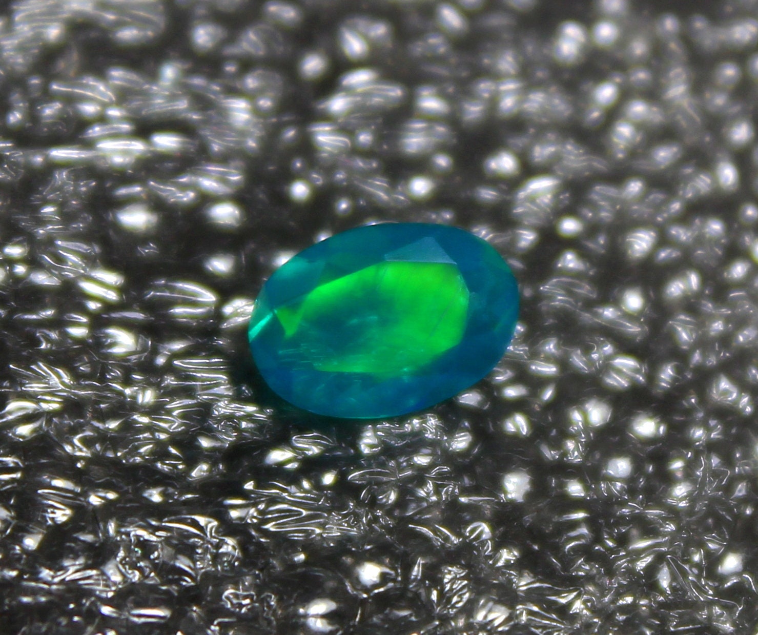 0,35 quilates, ópalo azul etíope natural facetado, ópalo natural ...