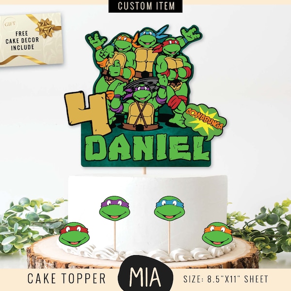 Turtle Cake Topper - Etsy