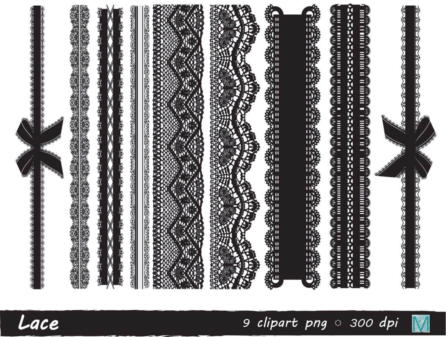 Simple Lace Patterns Clipart