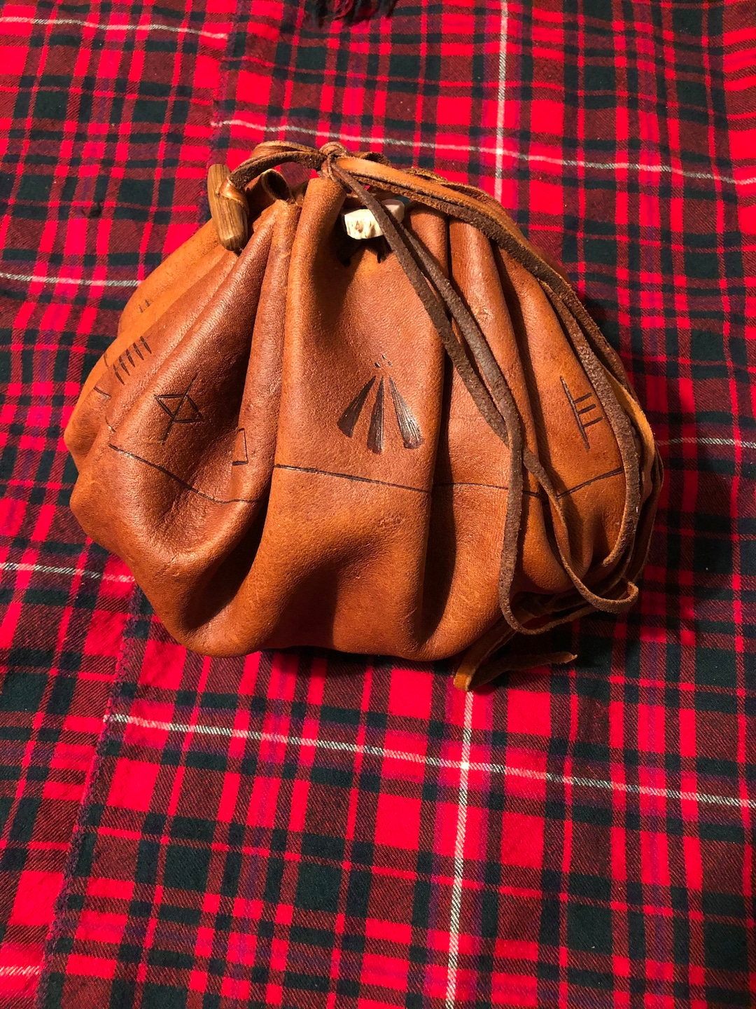 Leather Rune Bag - Etsy