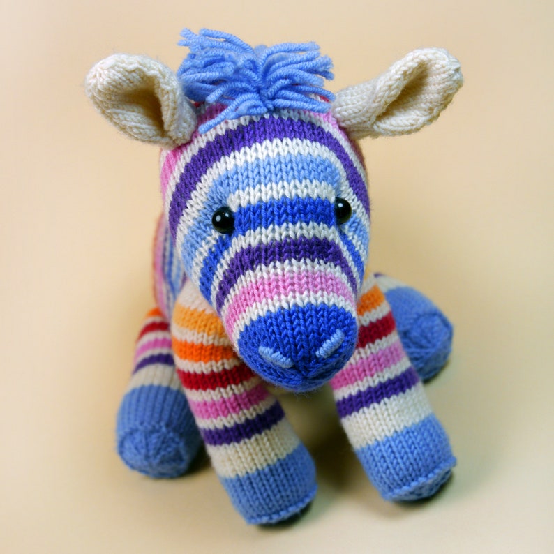 Rainbow Zebra NORA Knitting Pattern - Etsy
