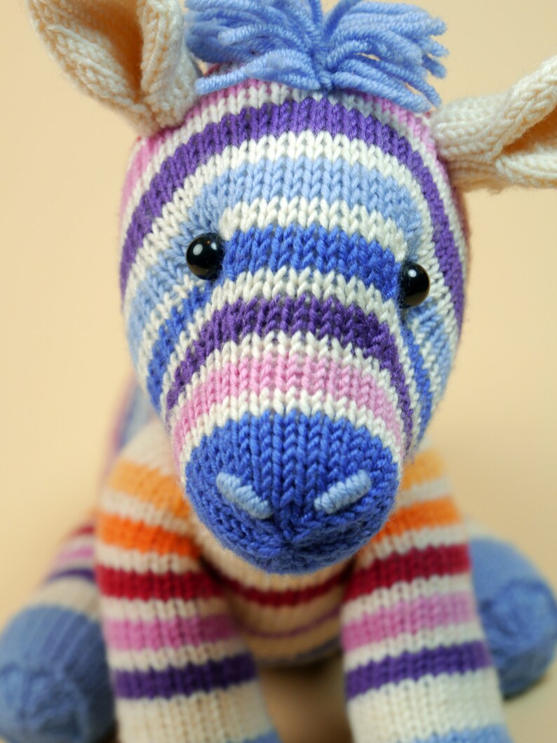 Rainbow Zebra NORA Knitting Pattern - Etsy Canada